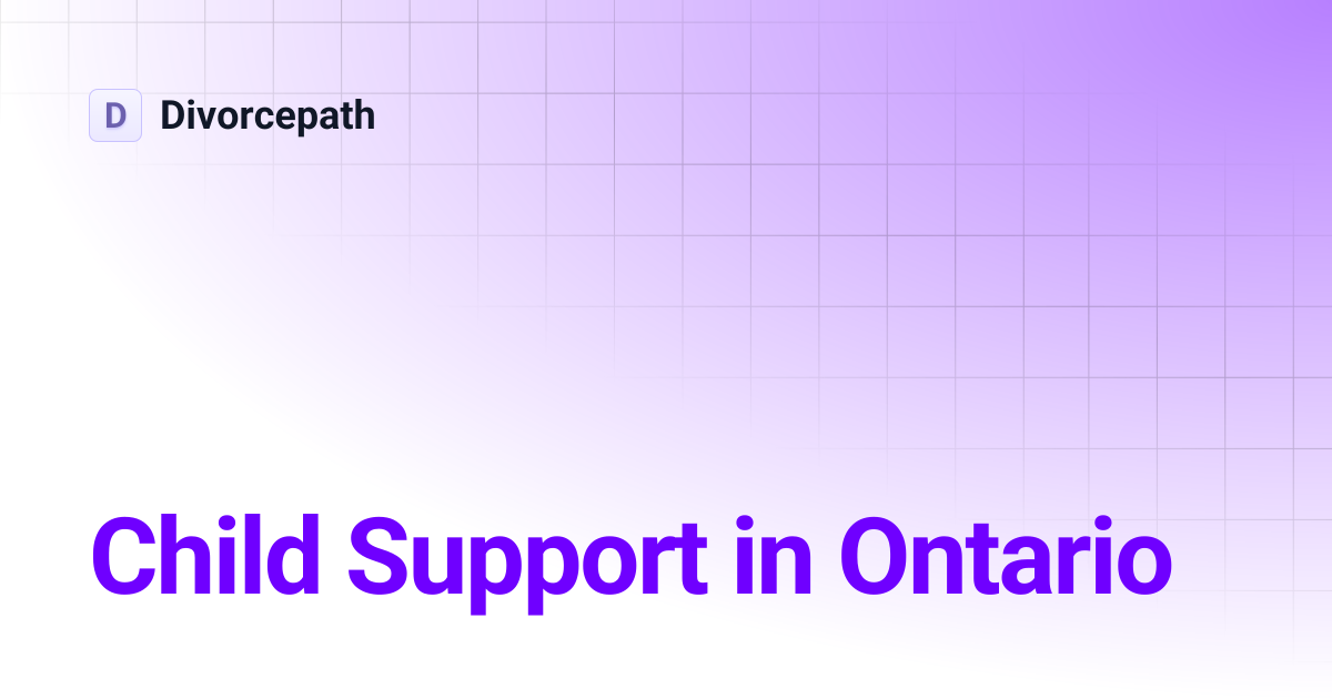 Child Support in Ontario | Divorcepath